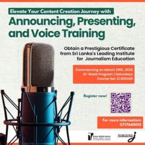 Announcing, Presenting, and Voice Training Course – Sri Lanka Press ...